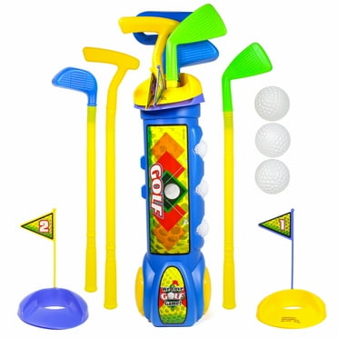 Franklin Sports Kids Plastic Golf Set - Adjustable Youth Clubs - Red ...