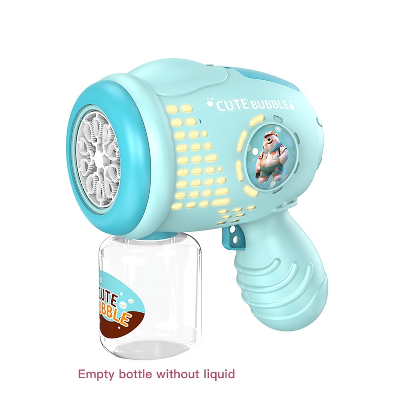 Kids 10 Holes Electric Bubble Gun Automatic Soap Blower With Light ...