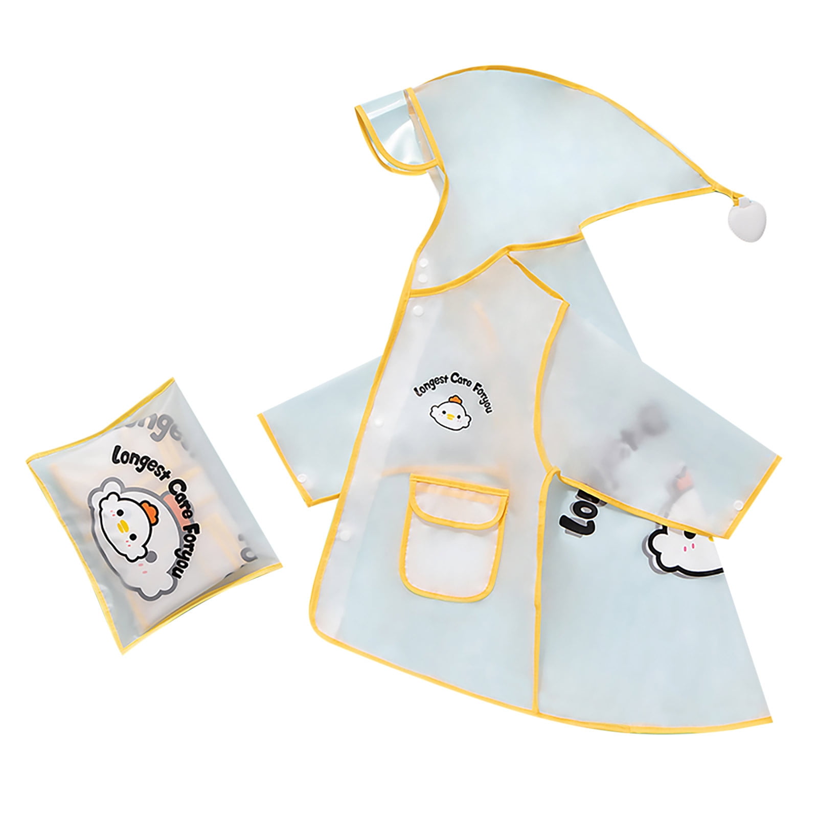 Kids' $10 Under Children's Raincoat Boy Girl Cartoon Pattern Eva Transparent Poncho With Hat ...