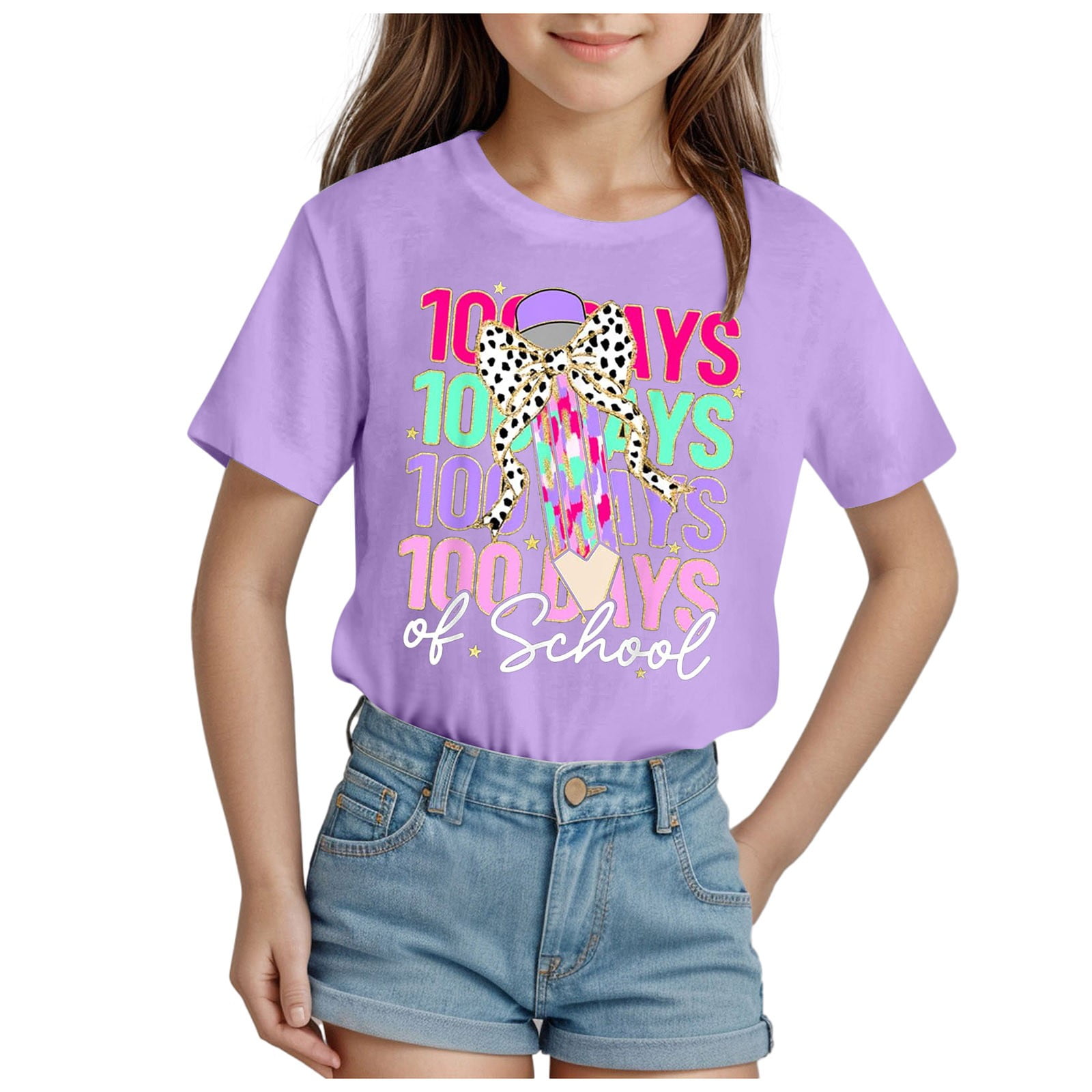 Kids 100 Days of School Shirt Toddler Boys Girls 100th Day of School T ...