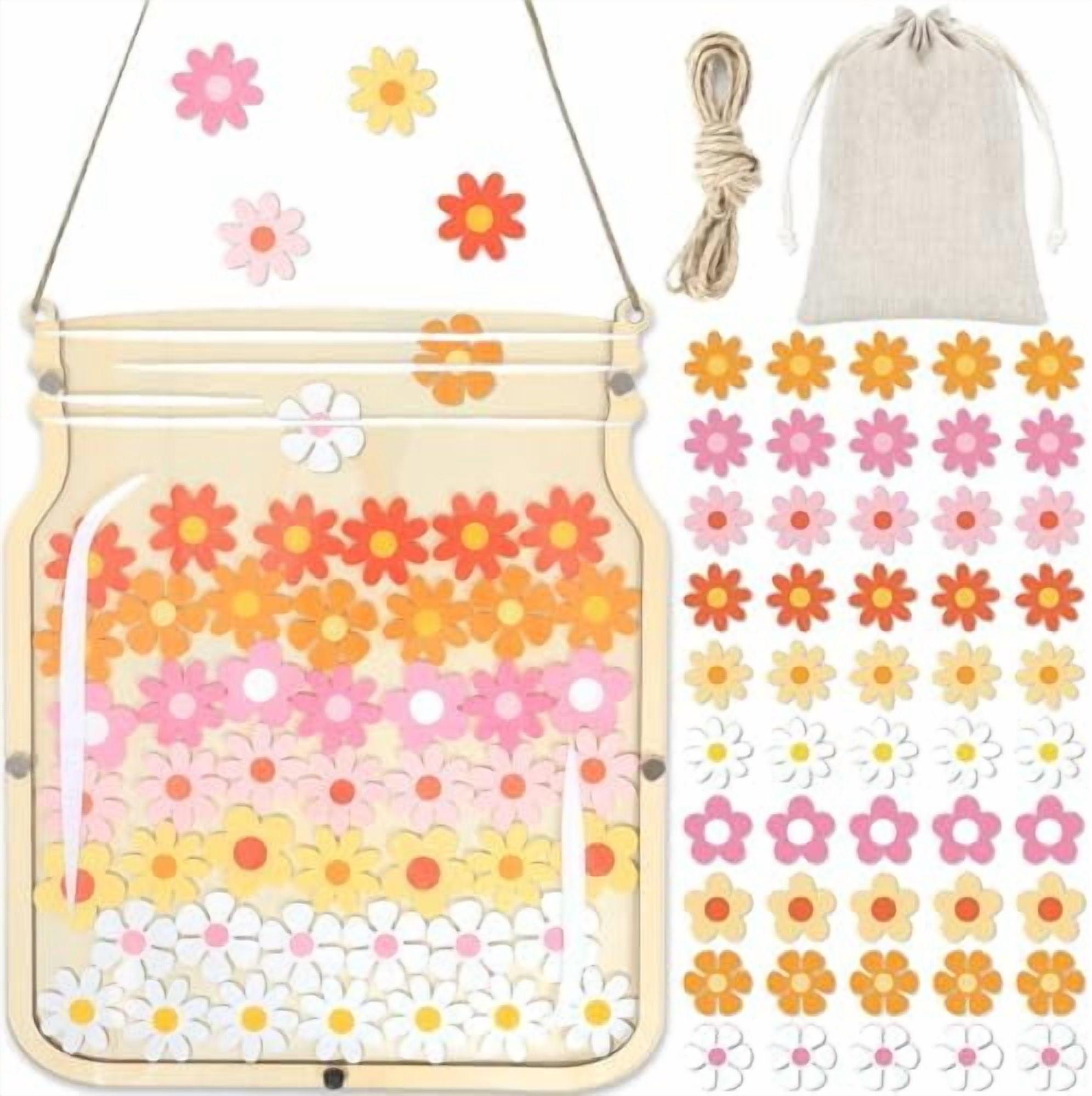 Kids 100Pcs Groovy Daisy Flowers Reward Jars with Storage Bag Potty ...