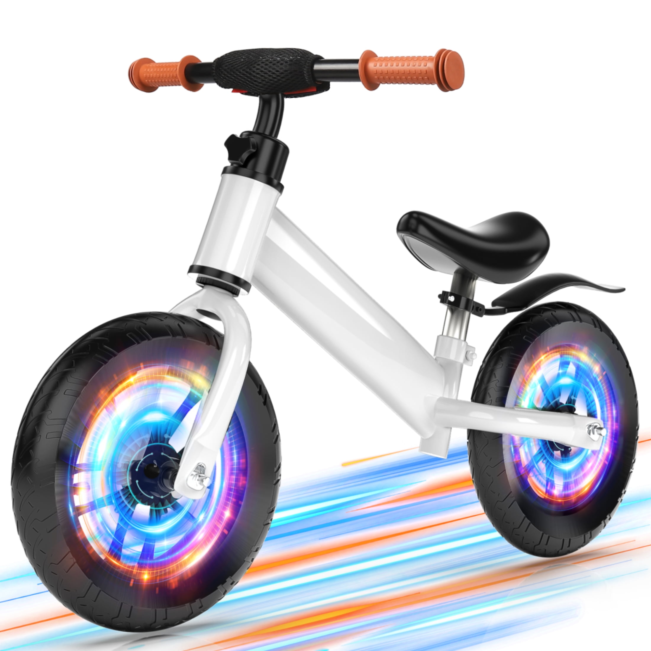 Kids 12'' Balance Bike Ride with Lighting up Wheels No Pedal Bike for ...