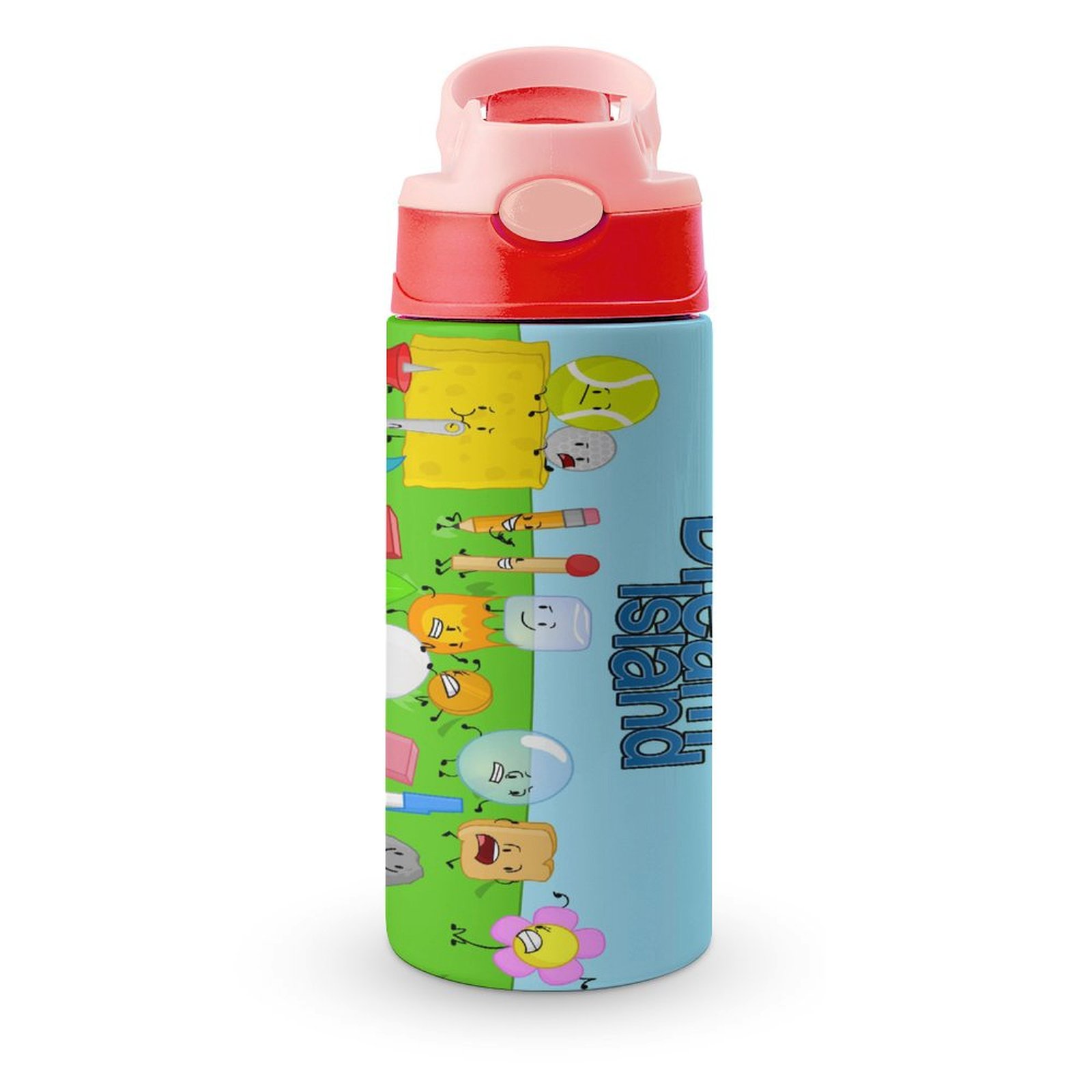 Kids 12oz Game BFDI Battle For Dream Island Water Bottles with Lids ...