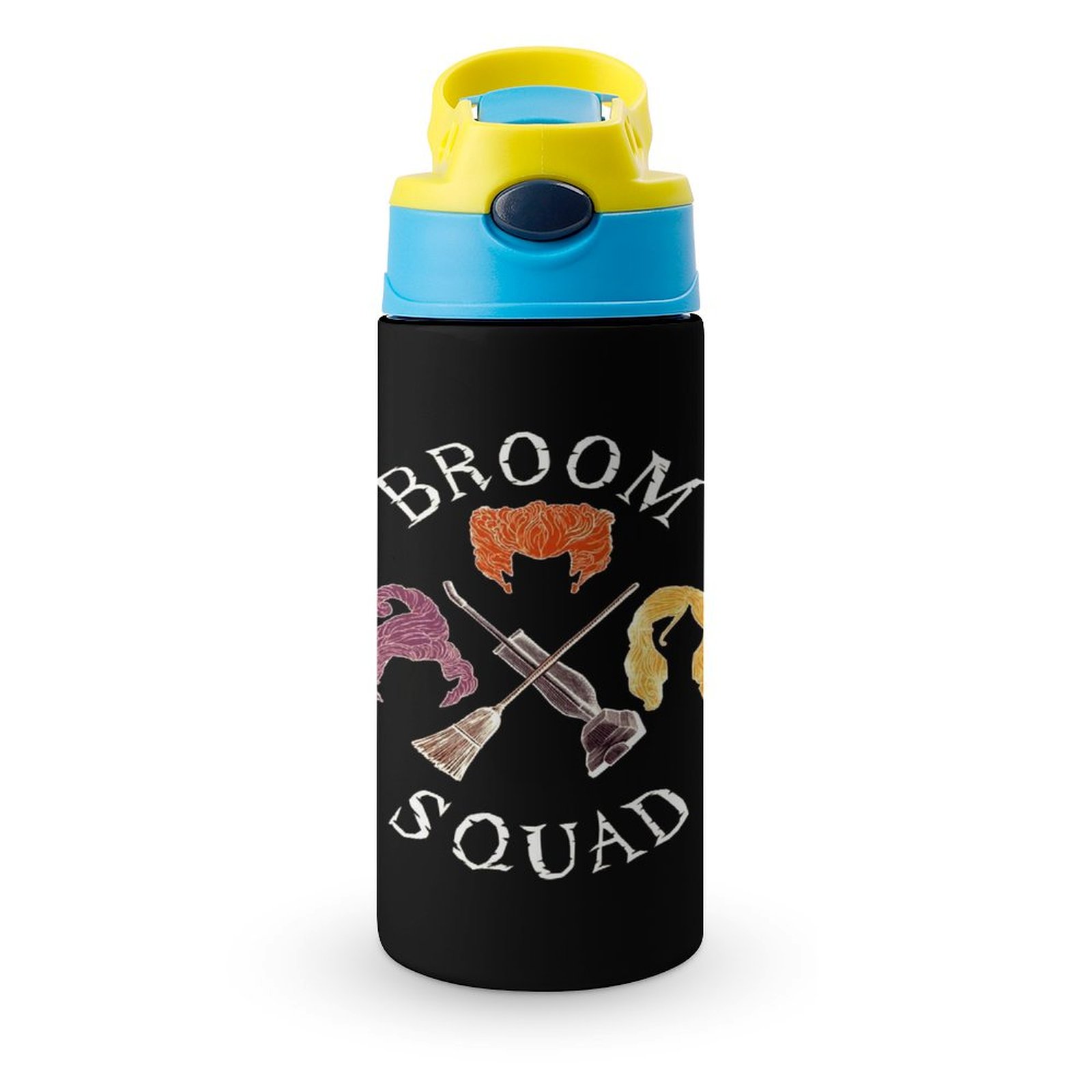 Kids 12oz Hocus Pocus Water Bottles with Lids Straw Insulated Stainless ...