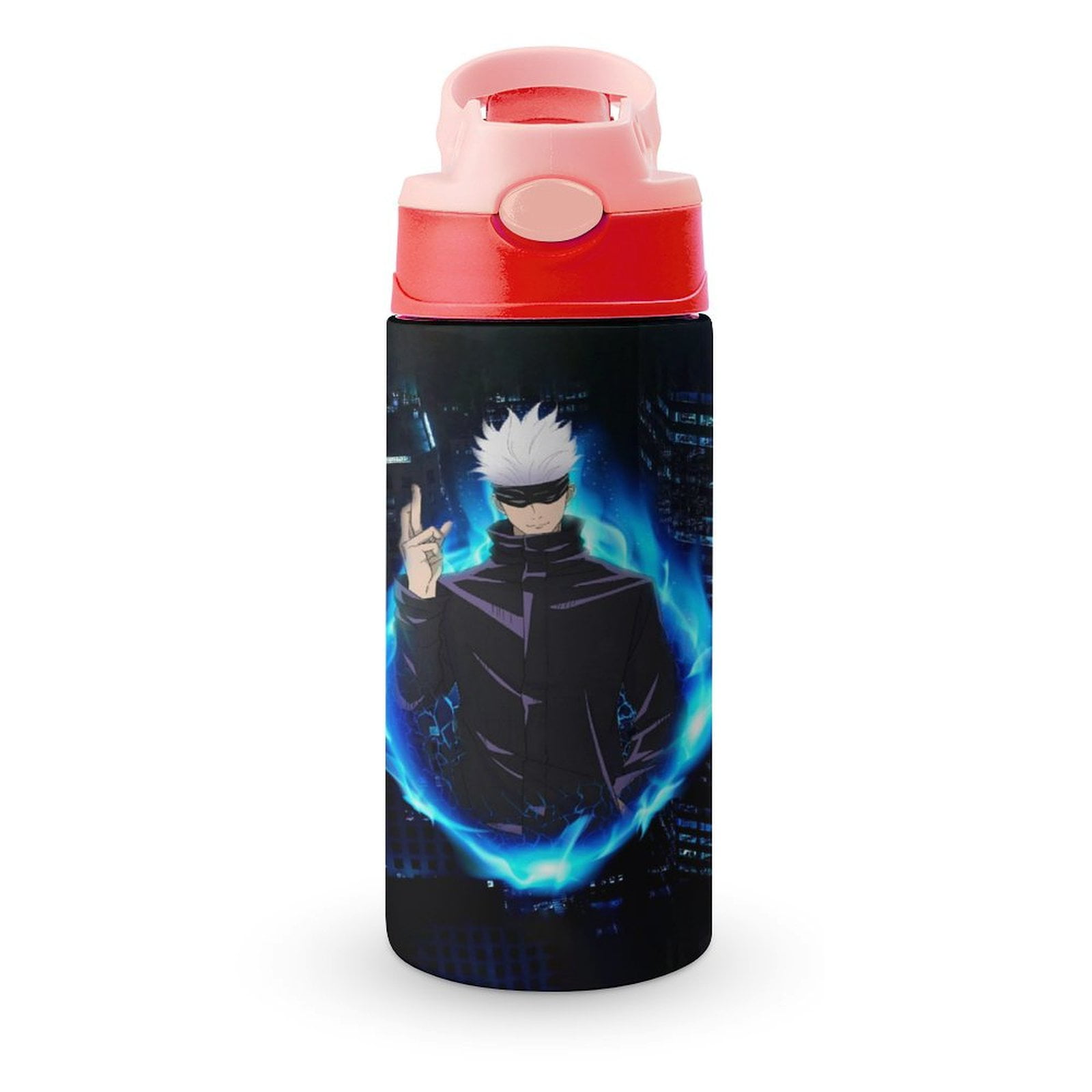 Kids 12oz Jujutsu Kaisen Gojo Water Bottles with Lids Straw Insulated ...