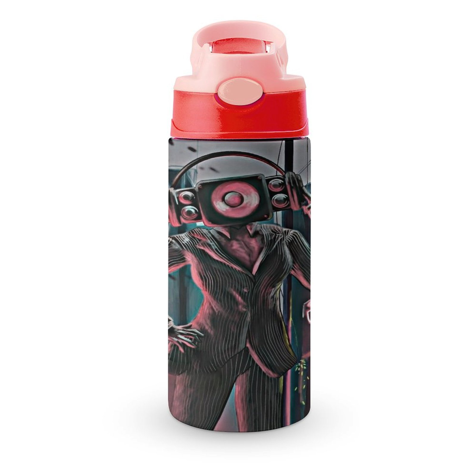 Kids 12oz Skibidi Toilet Water Bottles with Lids Straw Insulated ...