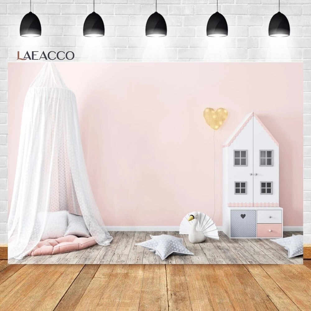 Kids 1st Birthday Backgrounds Colored Balloons Vintage Arch Flowers ...