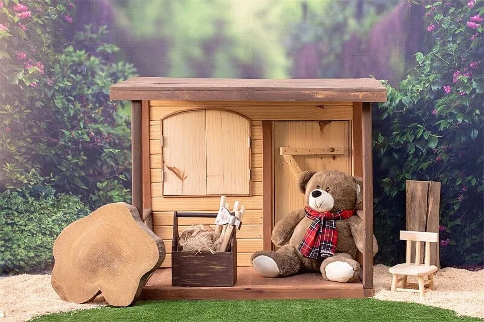 Kids 1st Birthday Party Backdrop Colorful Balloons Cute Bird Bear Plush ...