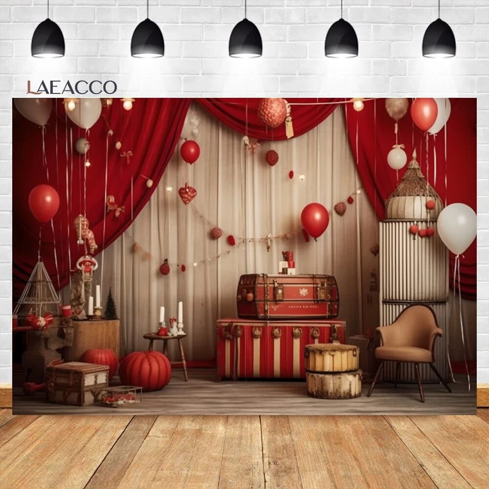 Kids 1st Birthday Party Backdrop Sweet Pink Balloons Flowers Scene Baby ...