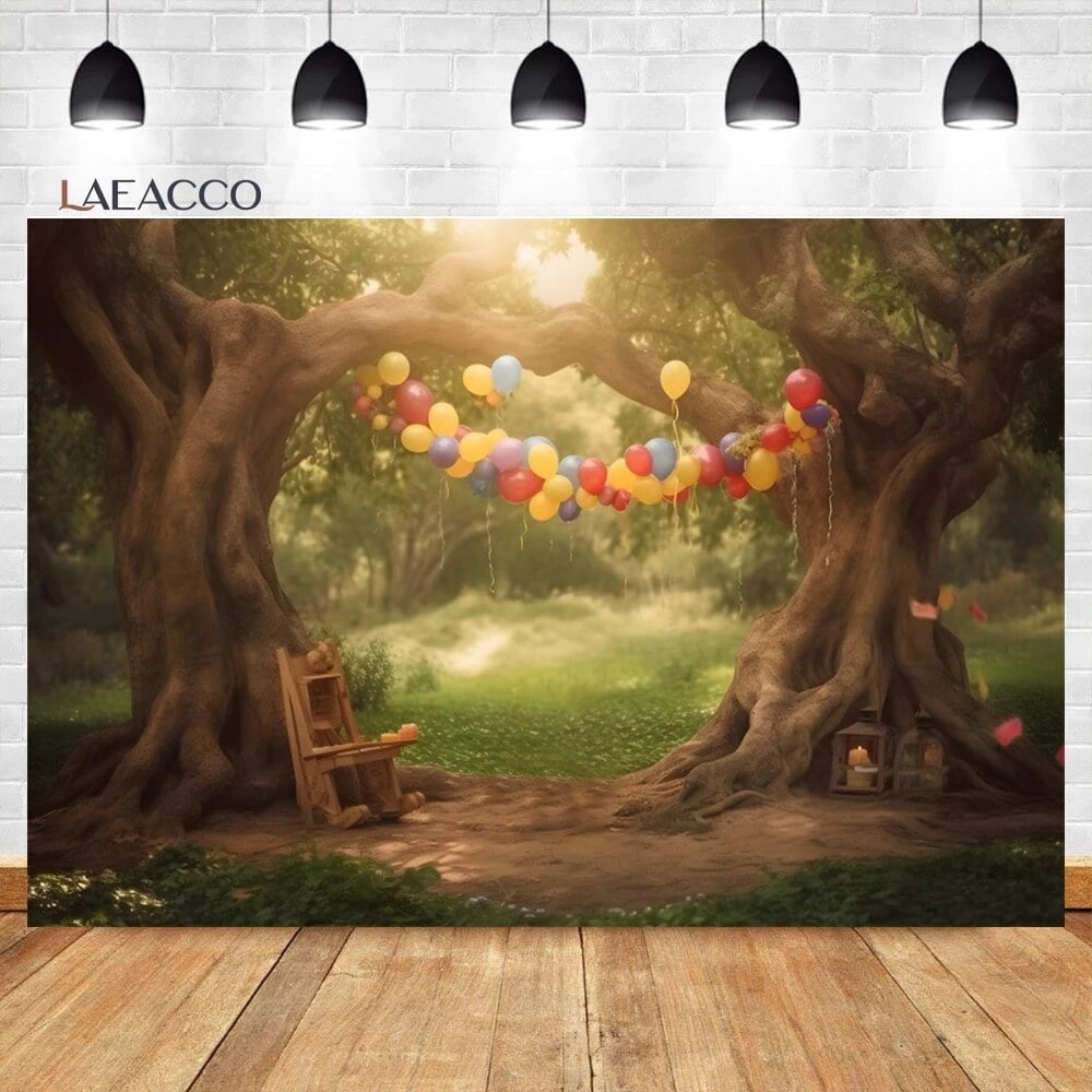 Kids 1st Birthday Party Backdrop Sweet Pink Balloons Flowers Scene Baby Newborn Portrait ...