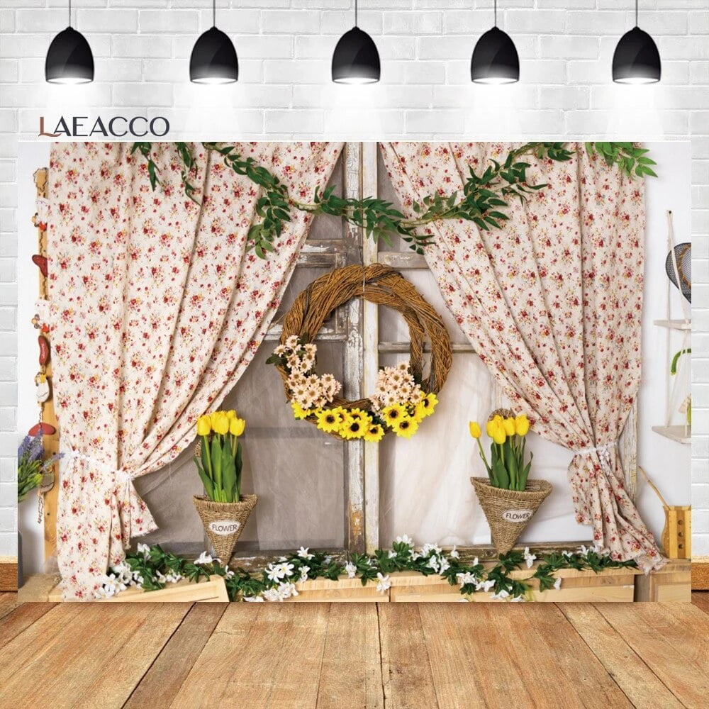 Kids 1st Birthday Party Backdrop Sweet Pink Balloons Flowers Scene Baby Newborn Portrait ...