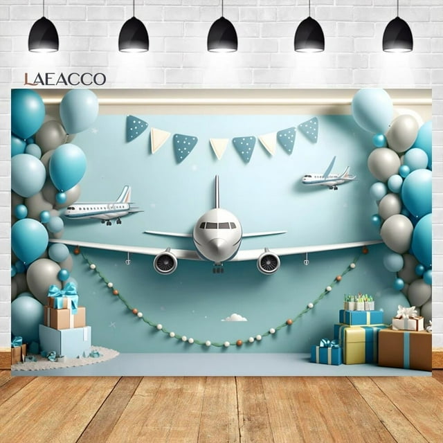 Kids 1st Birthday Party Backdrop Sweet Pink Balloons Flowers Scene Baby ...