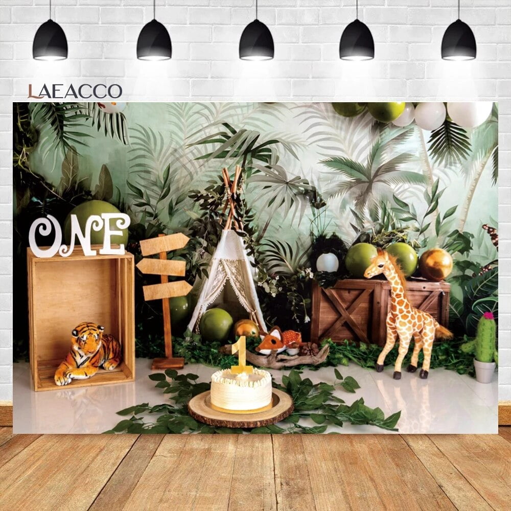 Kids 1st Birthday Party Backdrop Sweet Pink Balloons Flowers Scene Baby Newborn Portrait ...