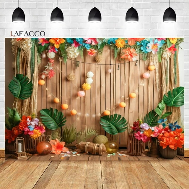 Kids 1st Birthday Party Backdrop Sweet Pink Balloons Flowers Scene Baby Newborn Portrait ...