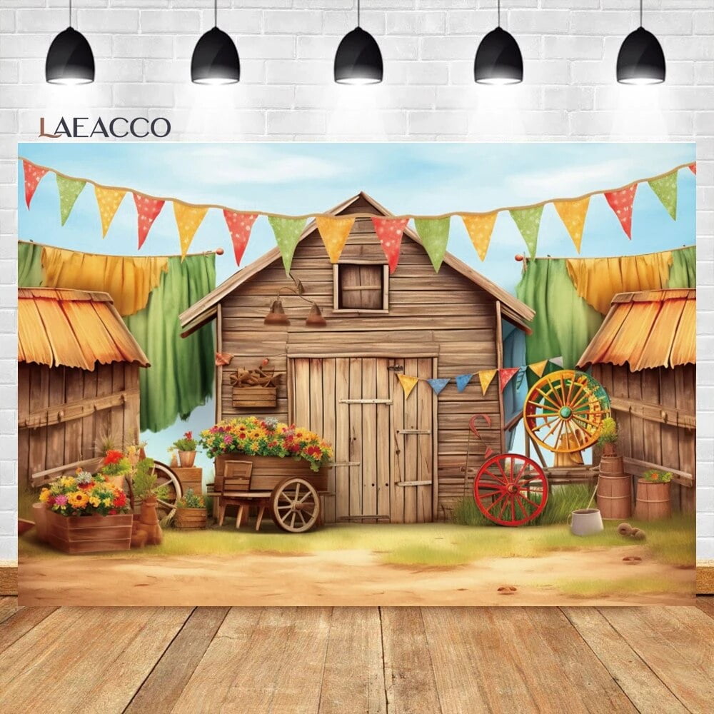 Kids 1st Birthday Party Backdrop Sweet Pink Balloons Flowers Scene Baby ...