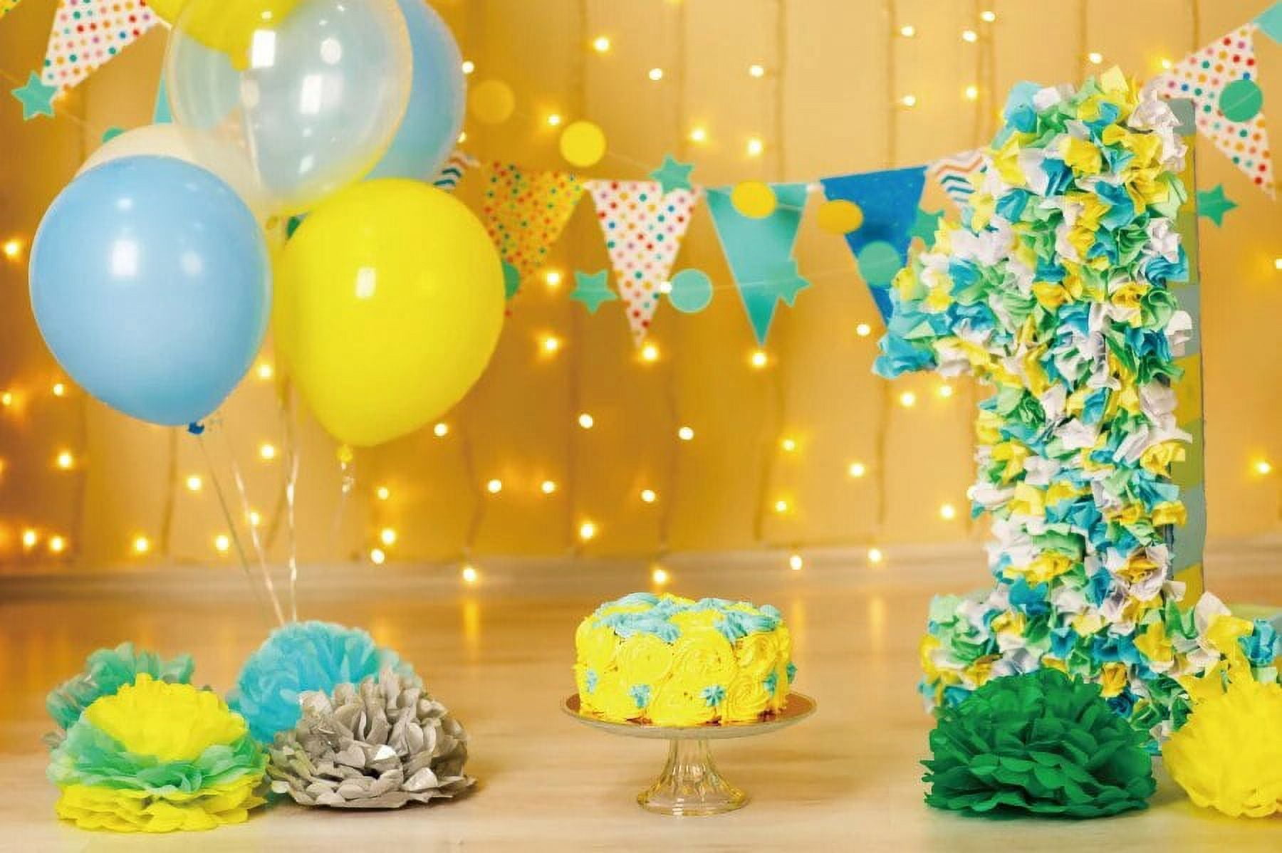 Kids 1st Birthday Party Photo Background Balloons Gifts Room Scene Baby ...