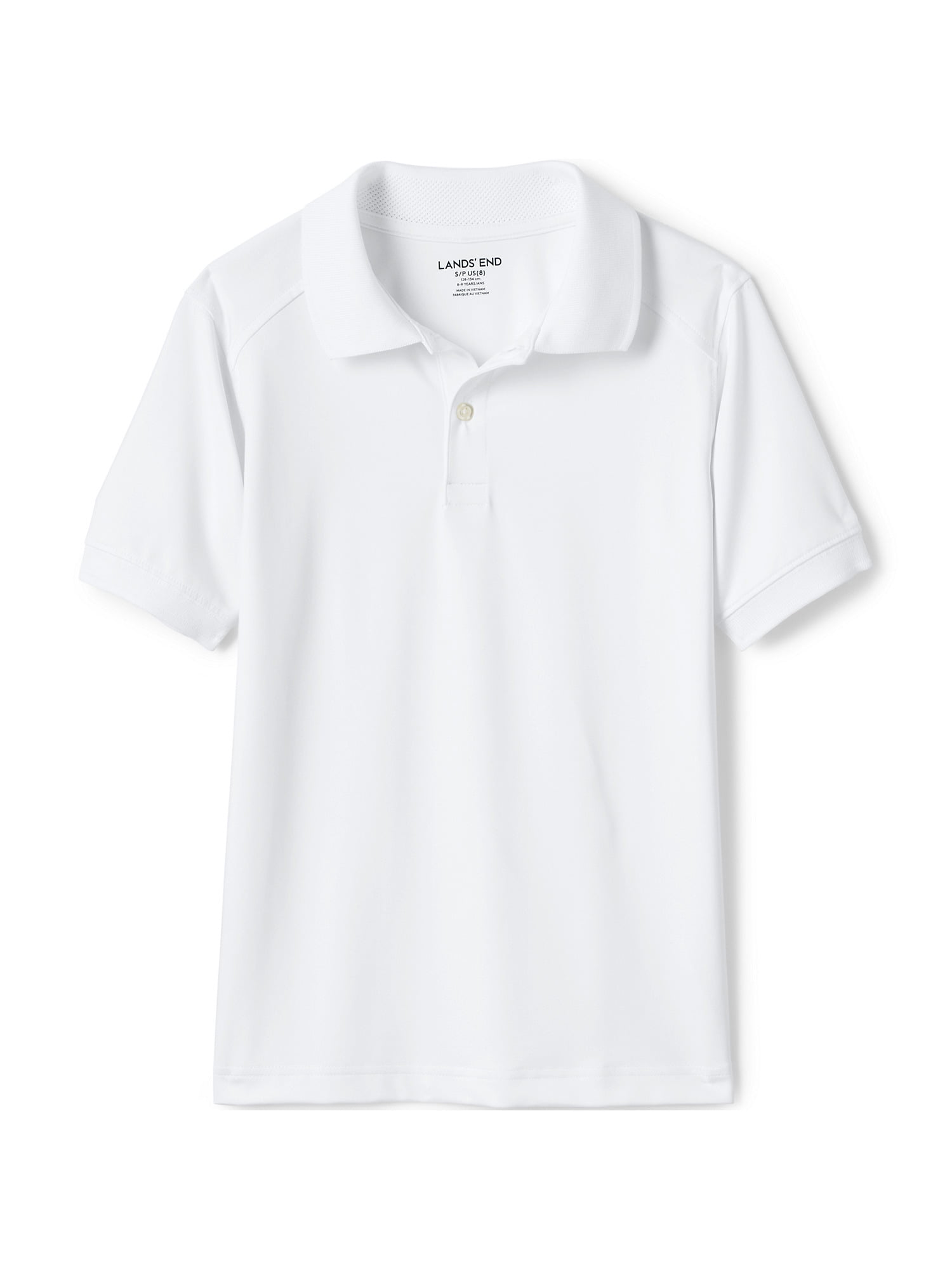 Kids 2-20 Lands' End School Uniform Rapid Dry Polo Shirt Color: White ...