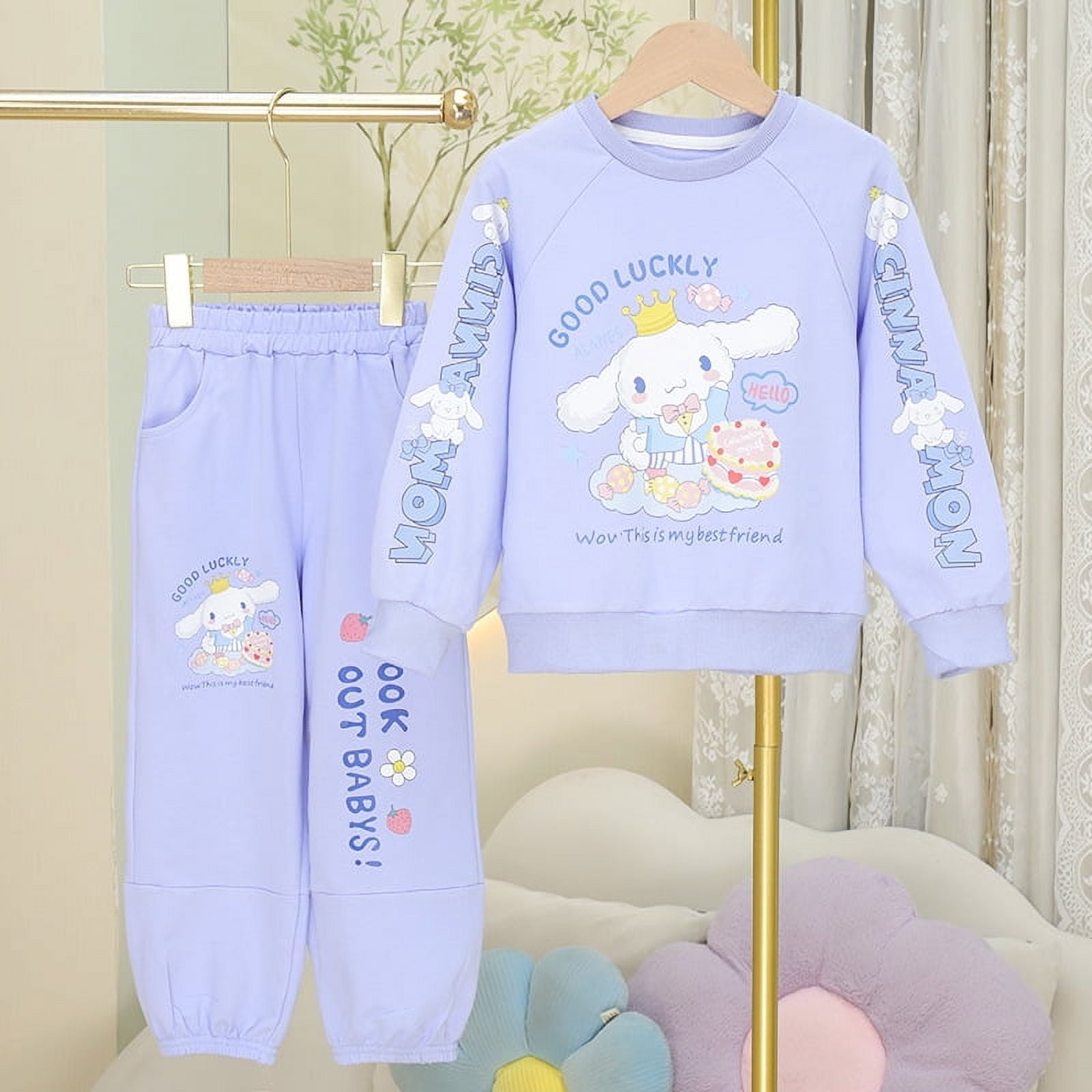 Kids 2 Piece Outfits Girls Stylish Tops Cinnamoroll Long Sleeve Fashion ...