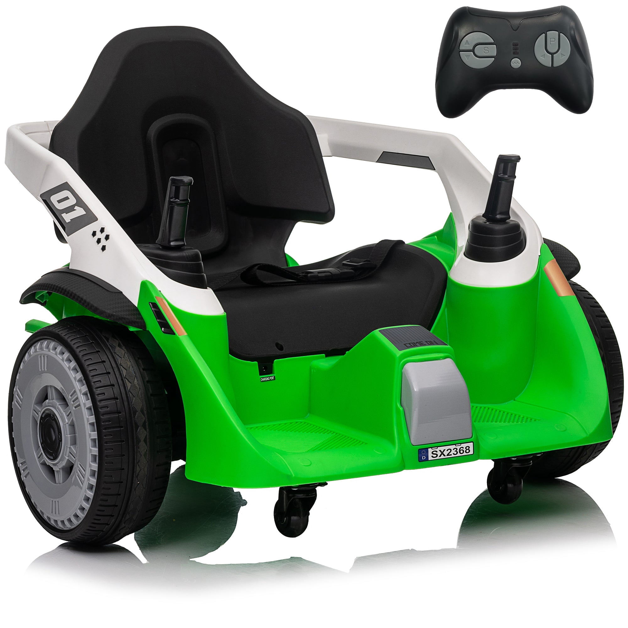 Kids 24V Bumper Car Ride on w/ Remote Control, 2*100W Electric Ride on ...