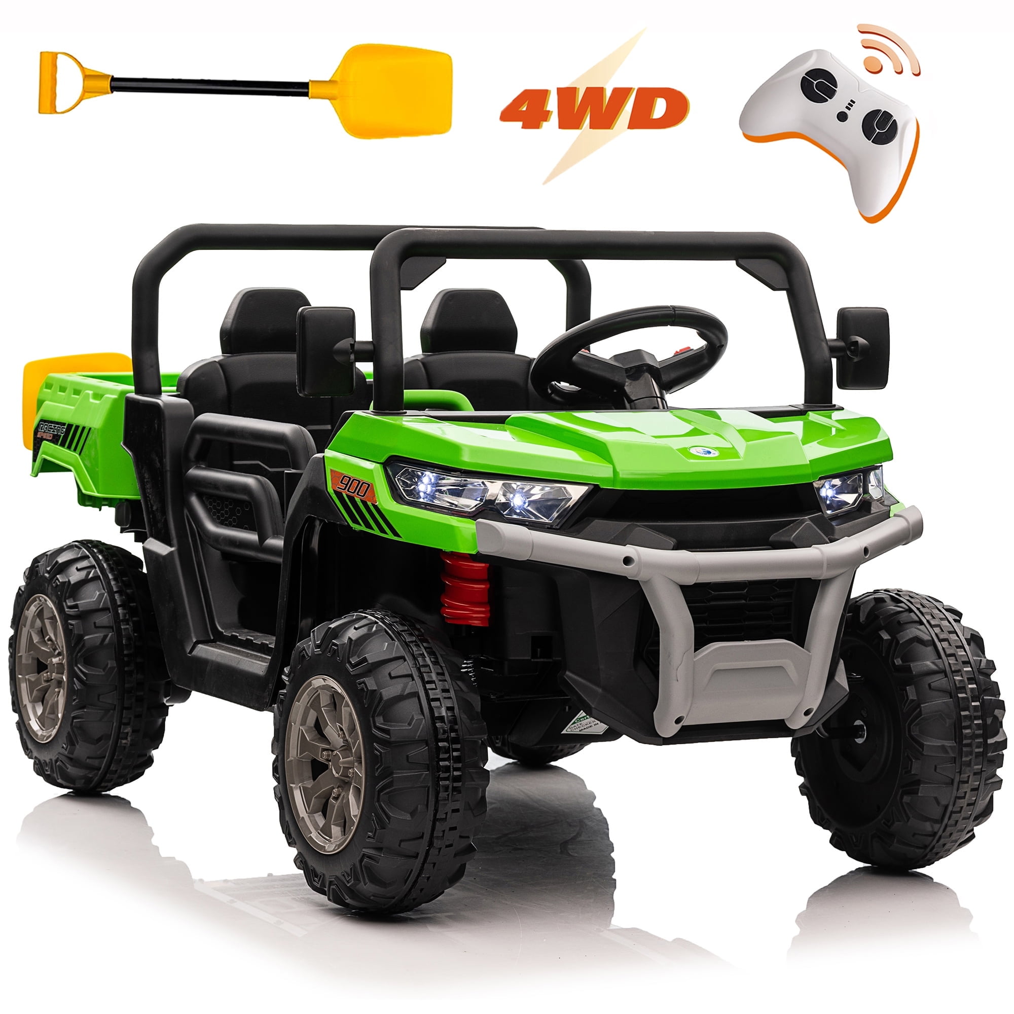 Kids 24V Ride on Toys Truck with Remote Control, 2 Seater Powered Four ...