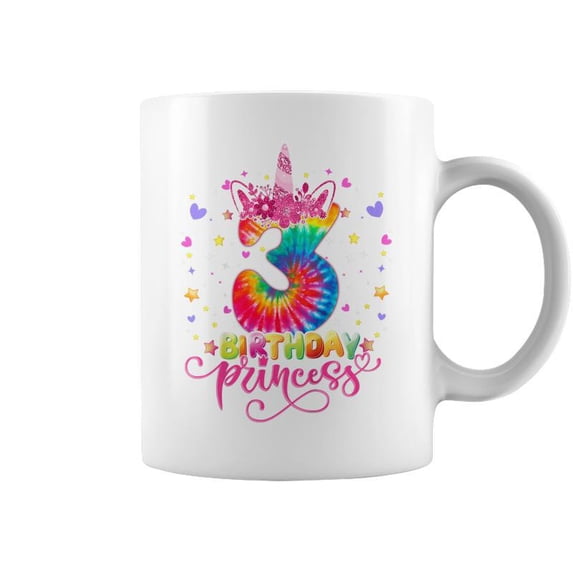 Kids 3 Year Old Gifts 3Rd Birthday Girls Unicorn Face Tie Dy - Walmart.com