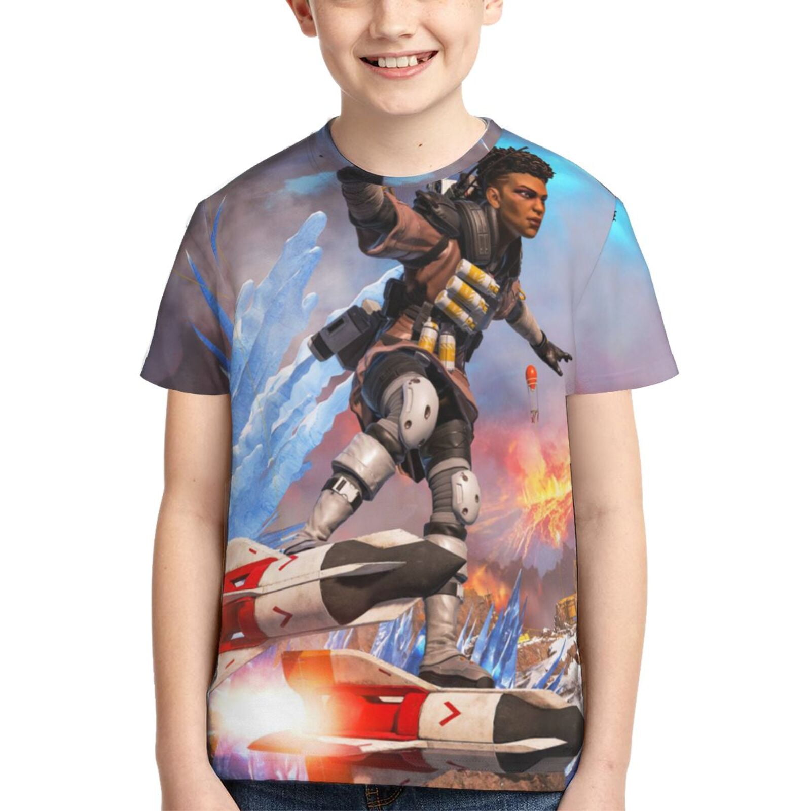 Kids 3D Graphic Apex Legends T-Shirts, Novelty Shirts Crewneck Short Sleeve Tees for Youth Boys ...