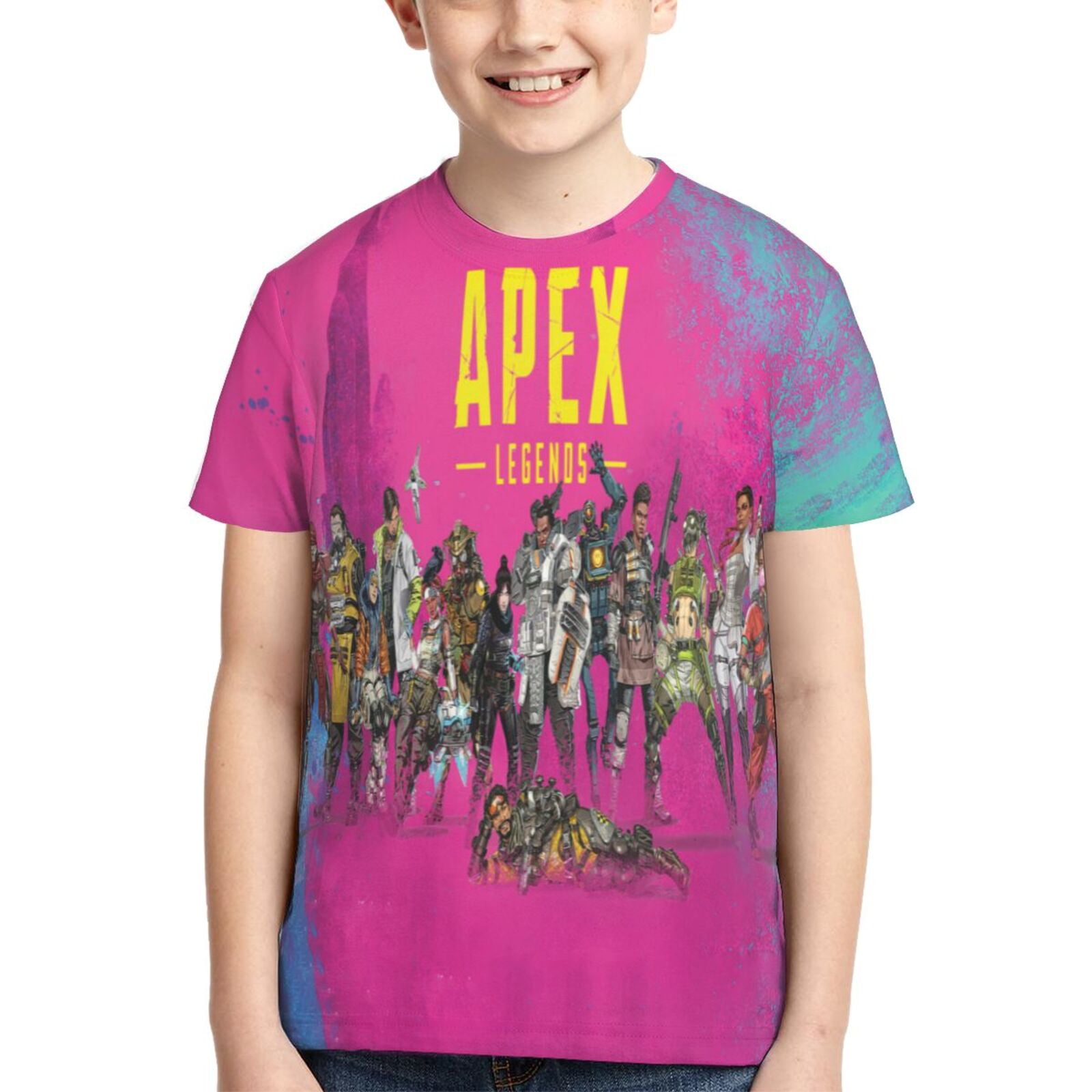 Kids 3D Graphic Apex Legends T-Shirts, Novelty Shirts Crewneck Short Sleeve Tees for Youth Boys ...