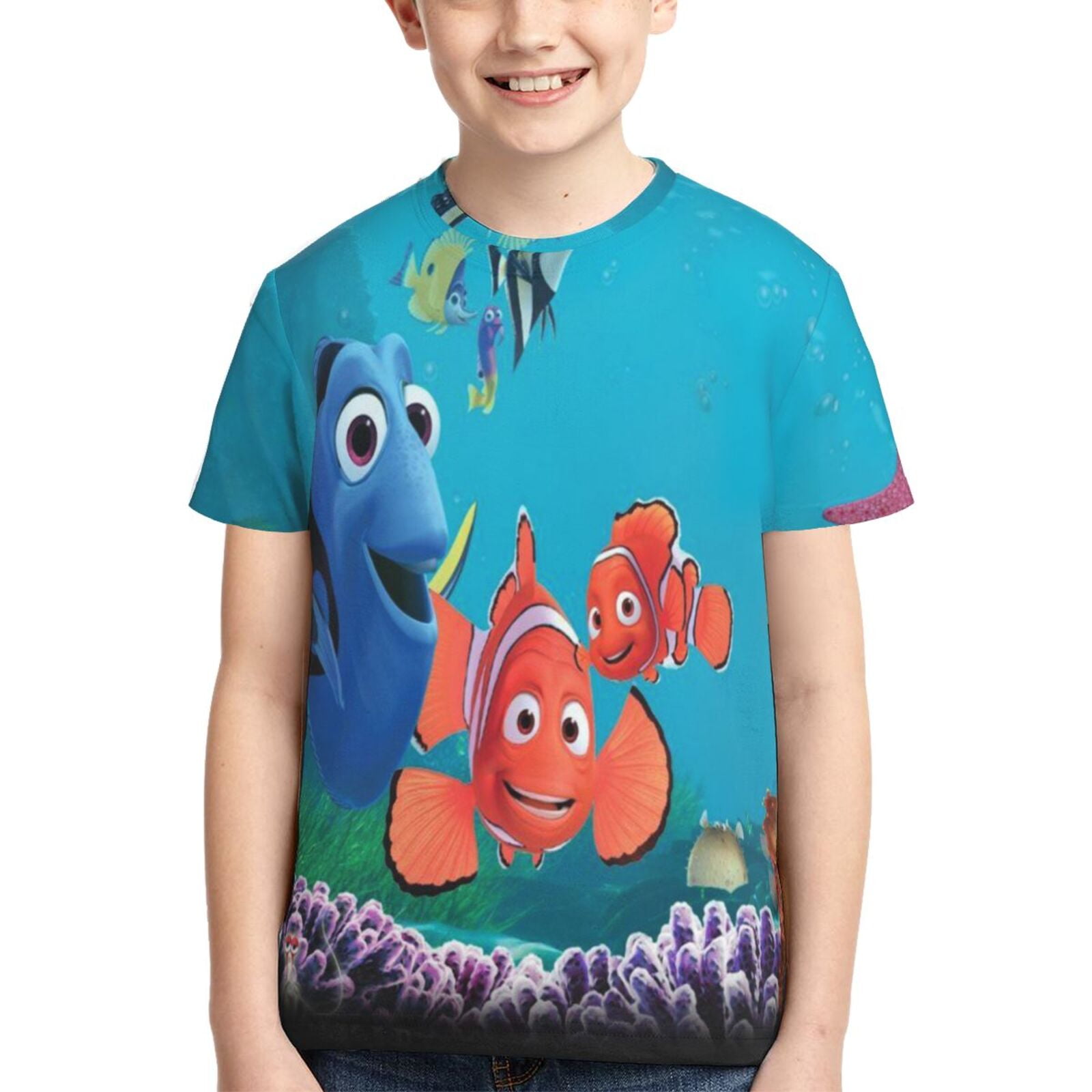 Kids 3D Graphic Finding Ne-m T-Shirts, Novelty Shirts Crewneck Short ...