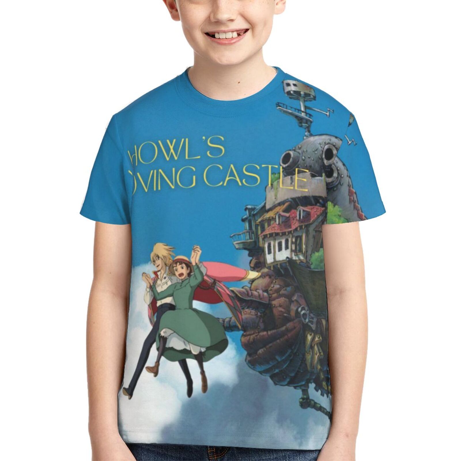 Kids 3D Graphic Howls Moving Castle T-Shirts, Novelty Shirts Crewneck ...
