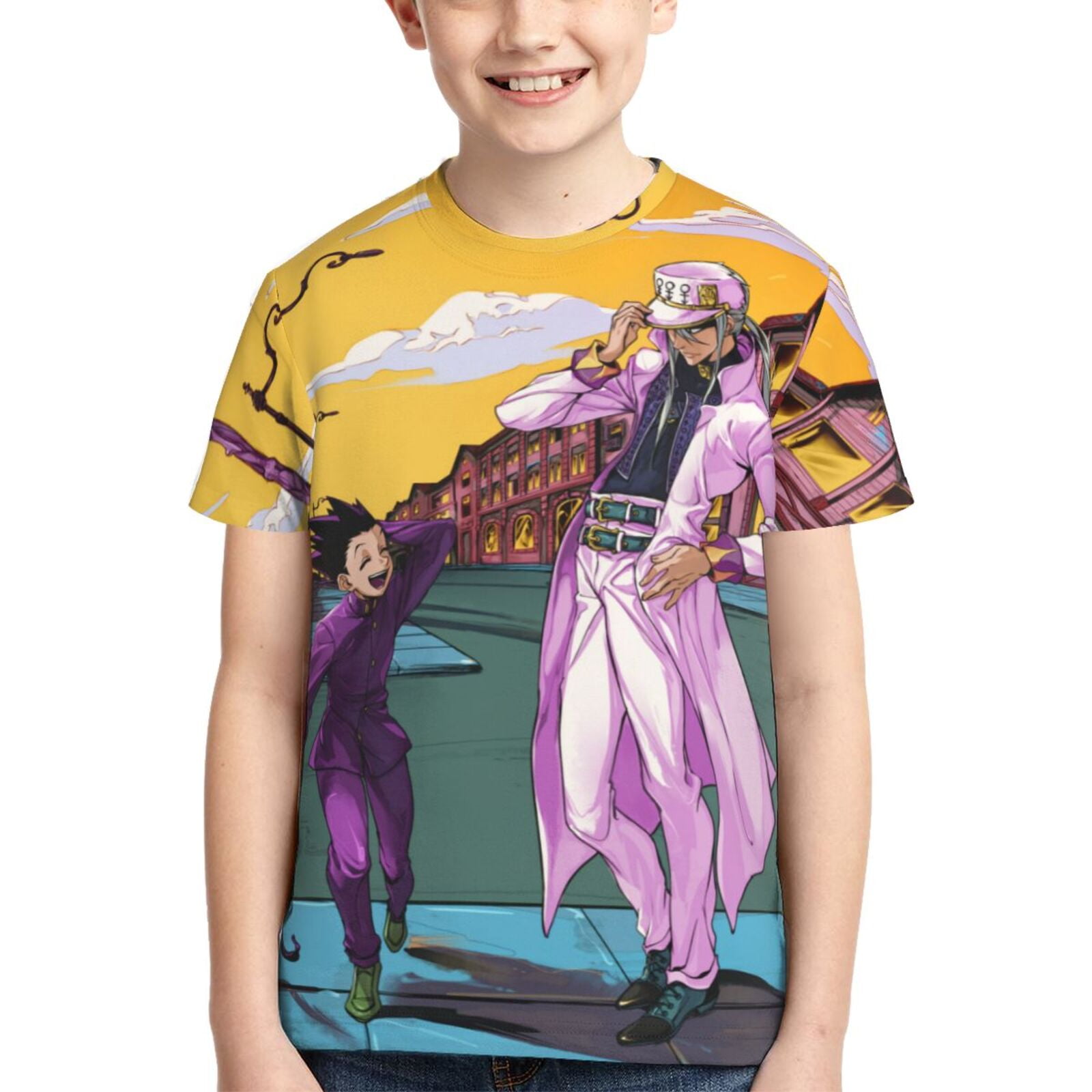 Kids 3D Graphic JoJo Bizarre Adventure T-Shirts, Novelty Shirts Crewneck Short Sleeve Tees for ...