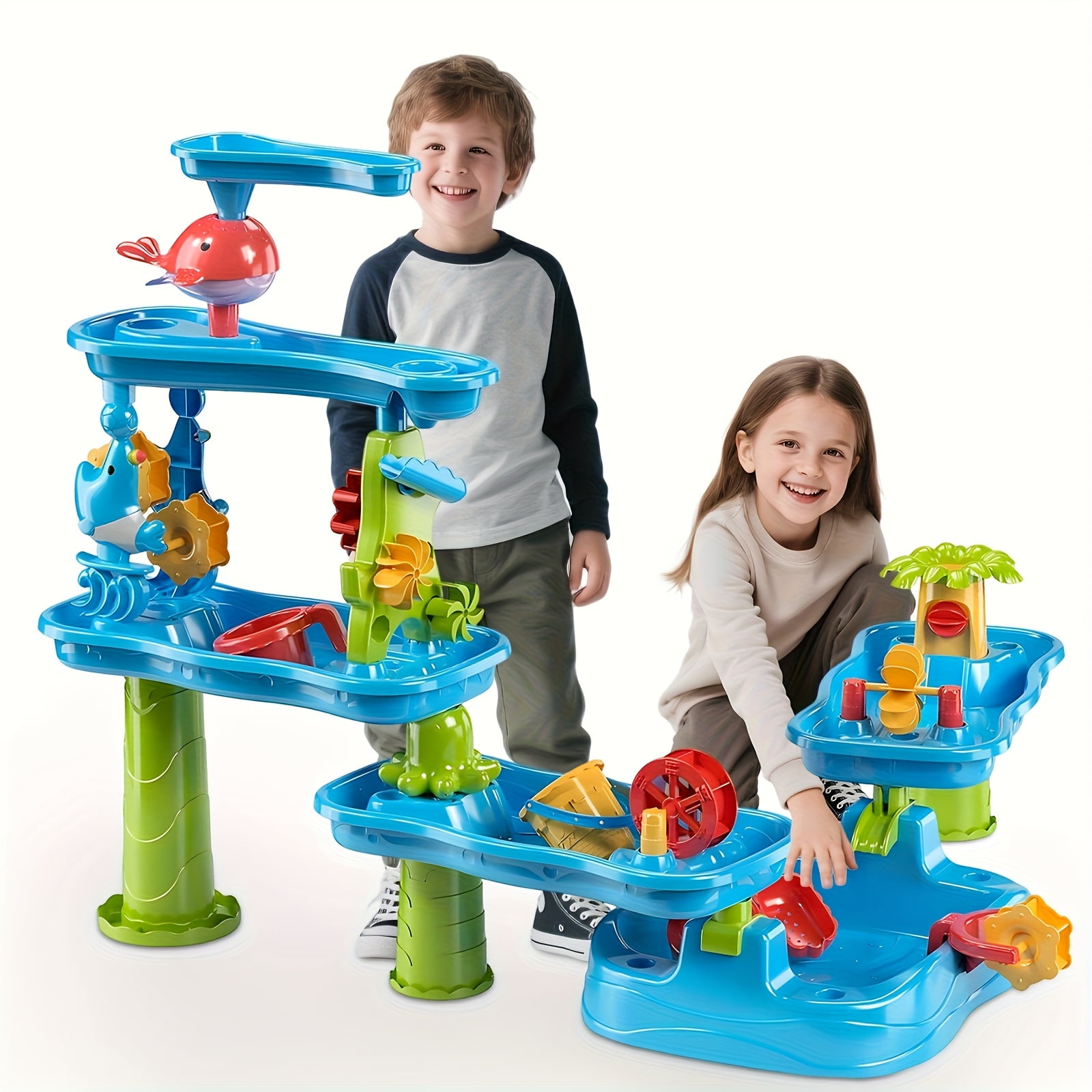 Kids 5 Tier Sand And Water Table, Kids Sand And Water Table Set Toys ...