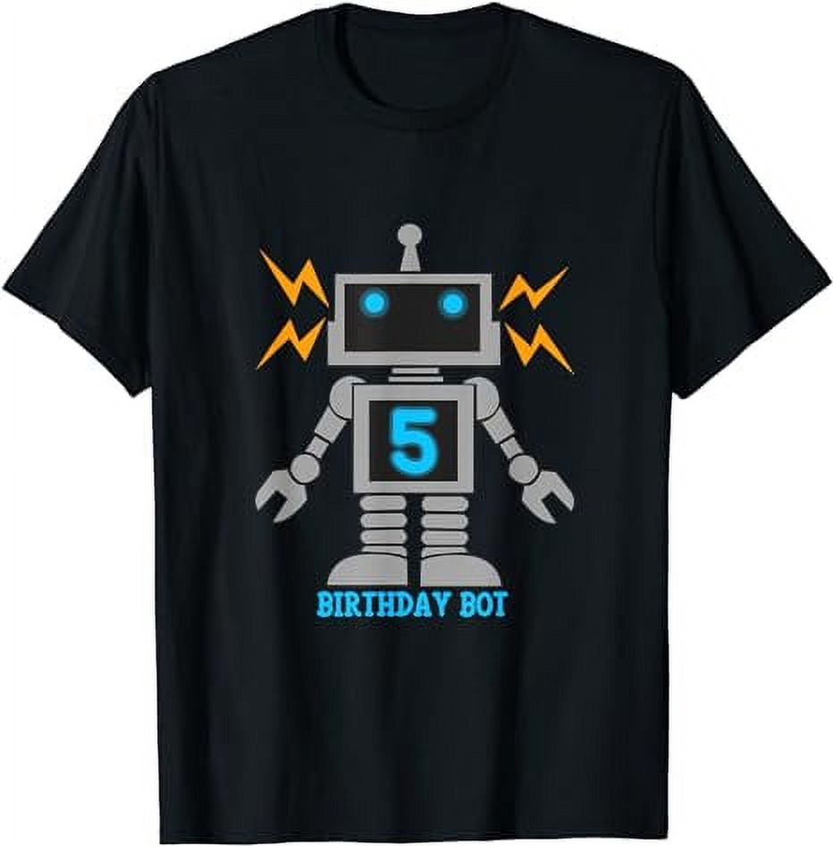 Kids 5th Birthday Bot Toy Geek Cyborg Robot Design T-Shirt - Walmart.com
