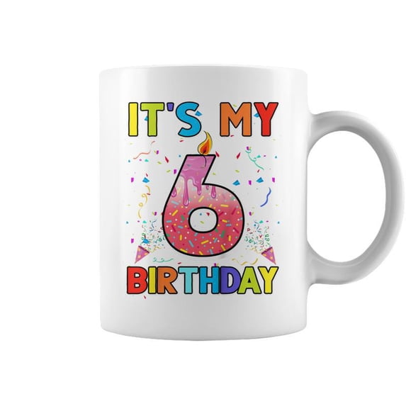 Kids 6 Years Old Gifts Its My 6Th Birthday Doughnut Girl Kid - Walmart.com