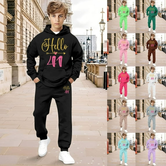 Kids 67 And 41 Meme Sweatsuit 2 Piece Outfits Ice Cream Drip Hoodie ...