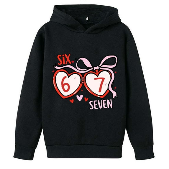 Kids 67 Hoodies Sweatshirt Cute Long Sleeve Crewneck Pullover Top ...