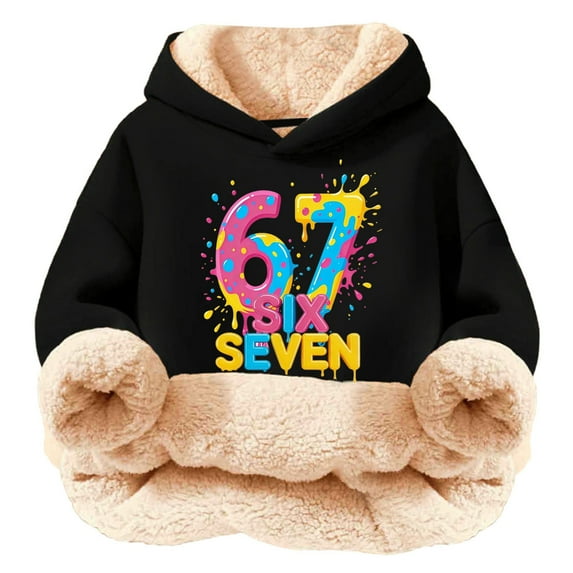 Kids 67 Hoodies Sweatshirt Rap Crew Neck Long Sleeve Pullovers Hip-hop ...
