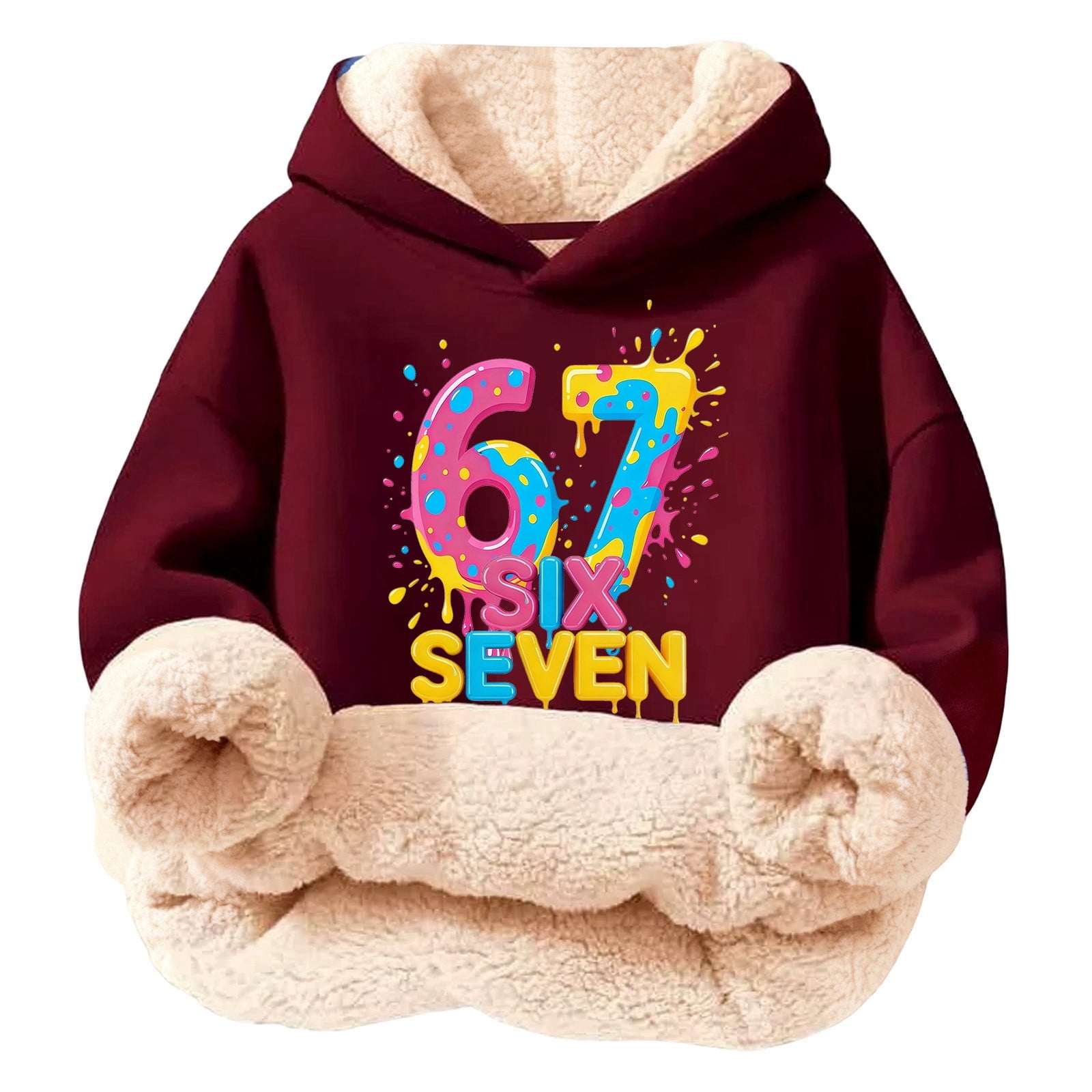 Kids 67 Hoodies Sweatshirt Rap Crew Neck Long Sleeve Pullovers Hip-hop ...