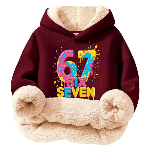 Kids 67 Hoodies Sweatshirt Rap Crew Neck Long Sleeve Pullovers Hip-hop ...