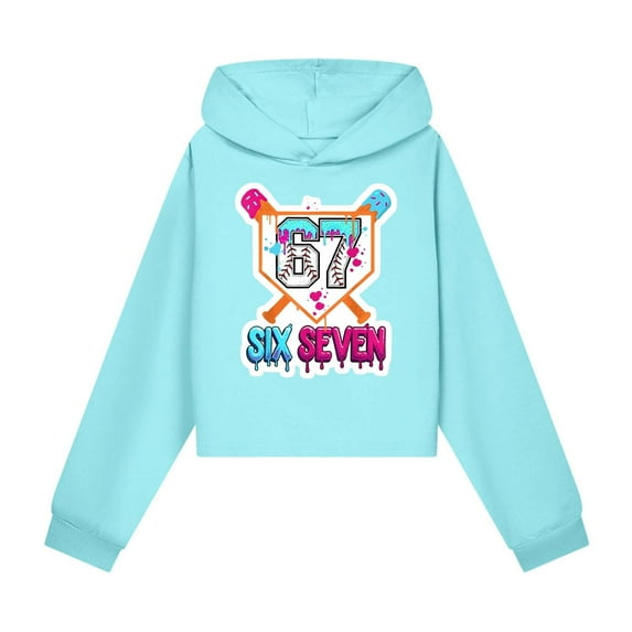 Kids 67 Hoodies Sweatshirt Solid Color Basic Thin Long Sleeve Crewneck ...