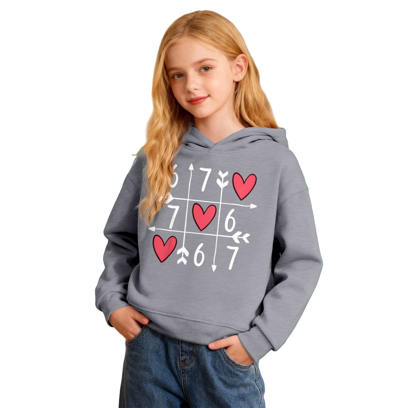 Kids 67 Meme Hoodie Boys Girls Six Seven Sweatshirt Youth 6 7 Number ...