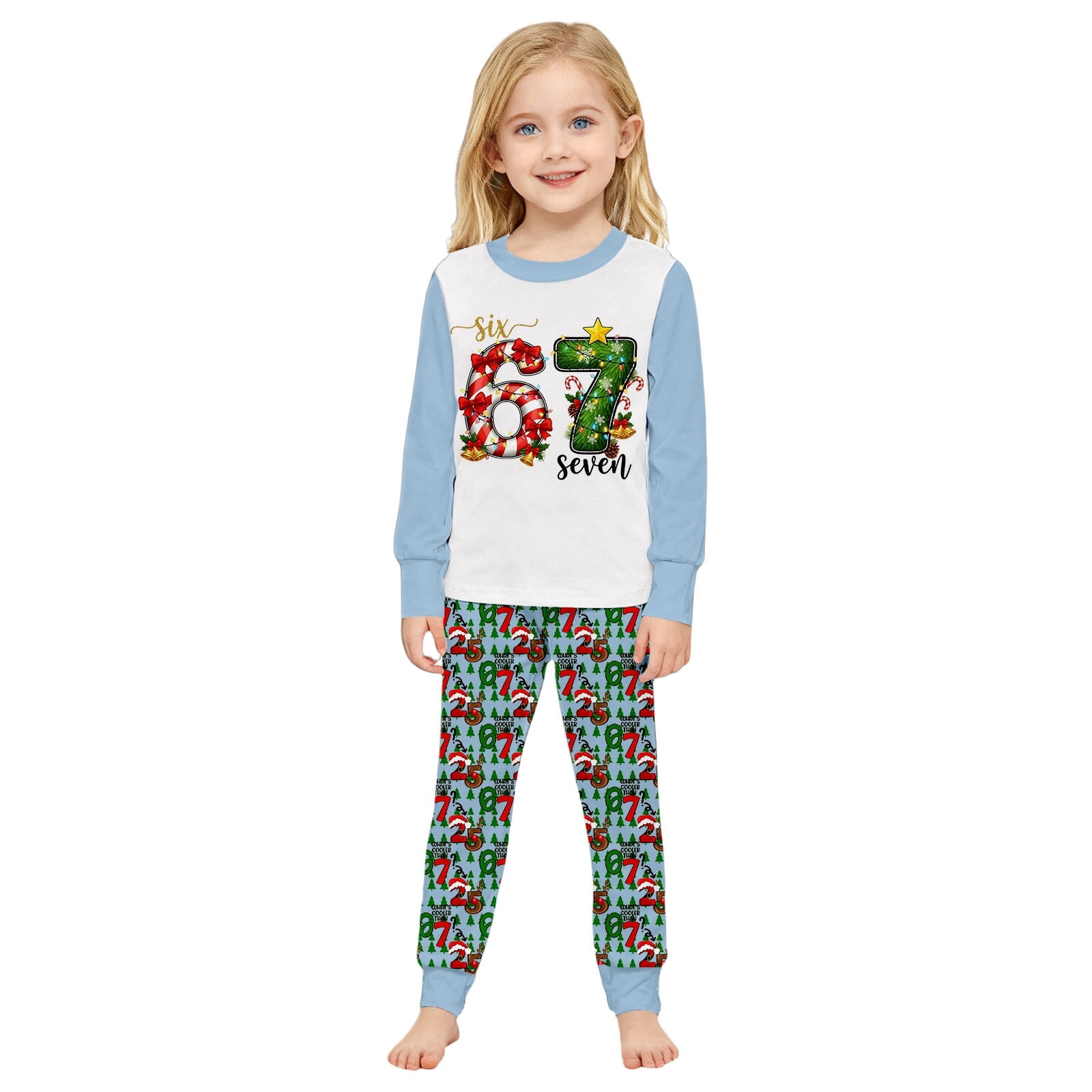 Kids 67 Meme Pajamas Shirts Pant Sets Boys Girls Six Seven Outfits ...