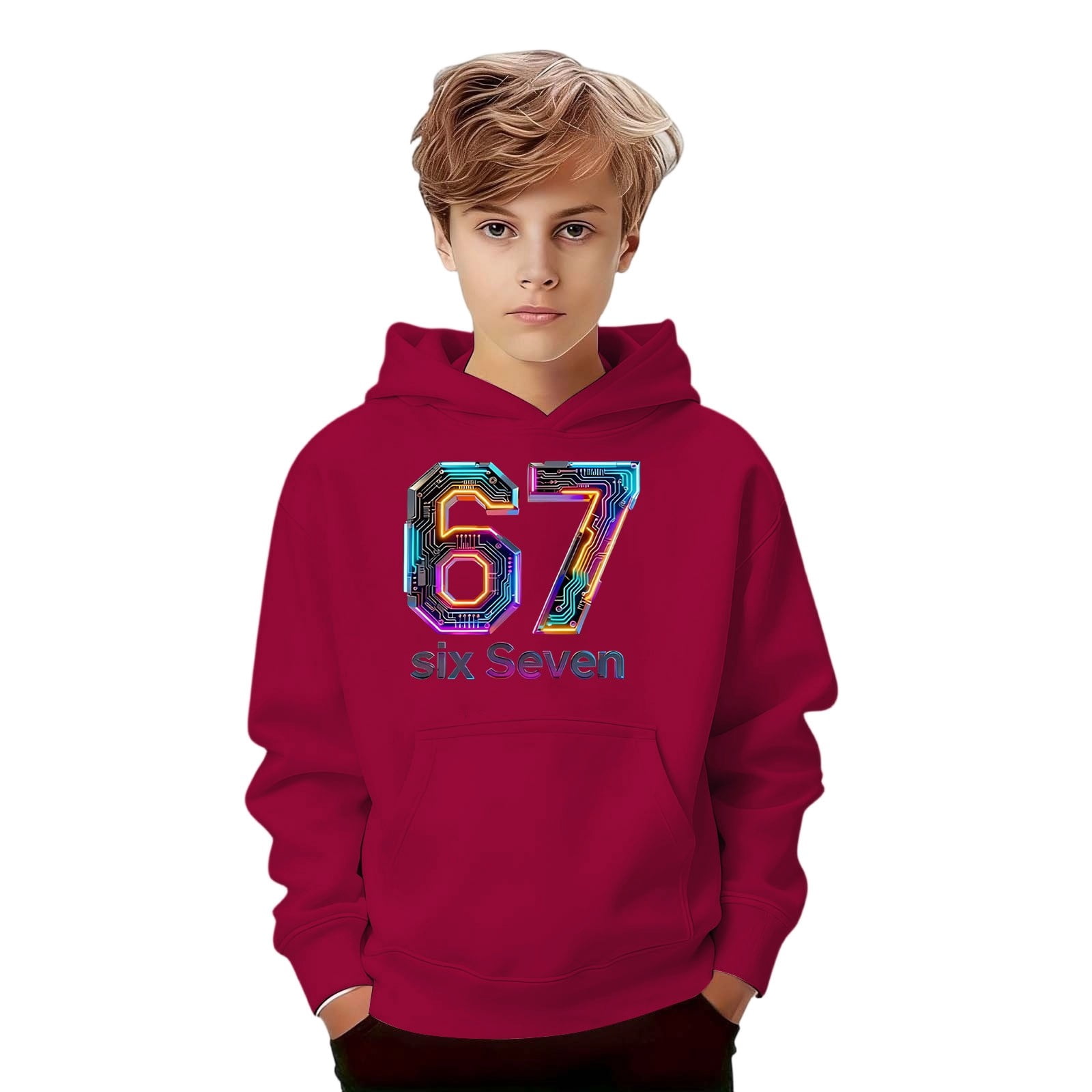 Kids' 67Sixseven Digital Elements Hooded Hoodies Sweatshirt Long Sleeve ...