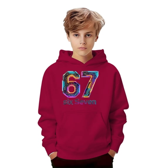 Kids' 67Sixseven Digital Elements Hooded Hoodies Sweatshirt Long Sleeve ...