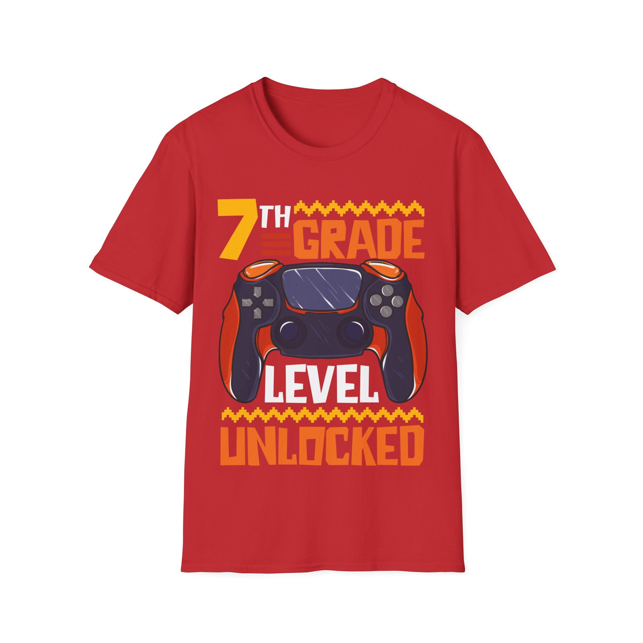 Kids 7th Grade Level Unlocked First Day Of School Video Game Unisex T ...