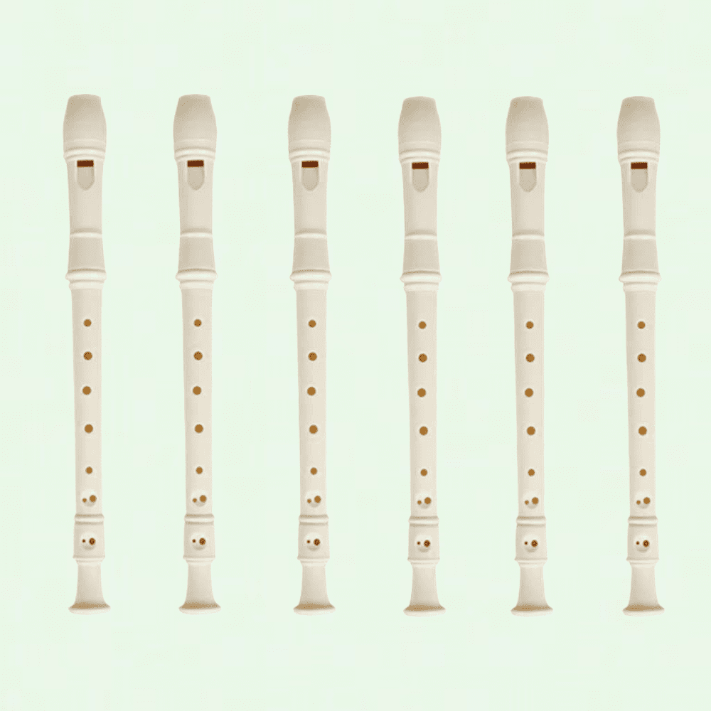 Kids' 8-Hole Winged Soprano Recorder Set - 6 Pieces, Ivory White ...