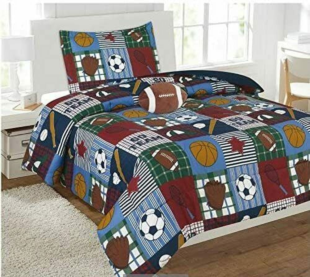 Kids 8 PCS Comforter Set with Sheet Set Twin & Full Size Bed Cover Boys ...