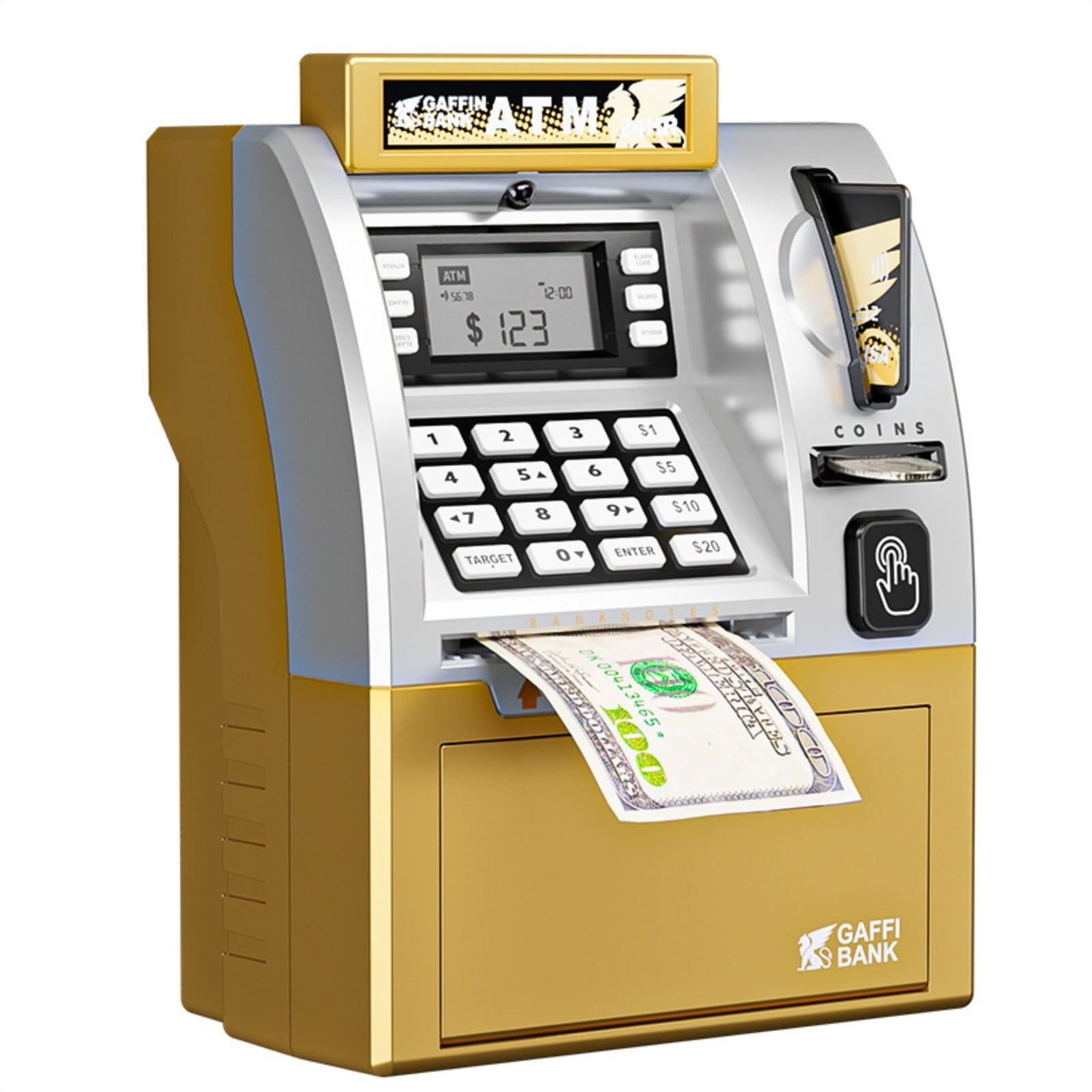 Kids ATM Machine Bank with Password - Electronic Money Saving Piggy ...