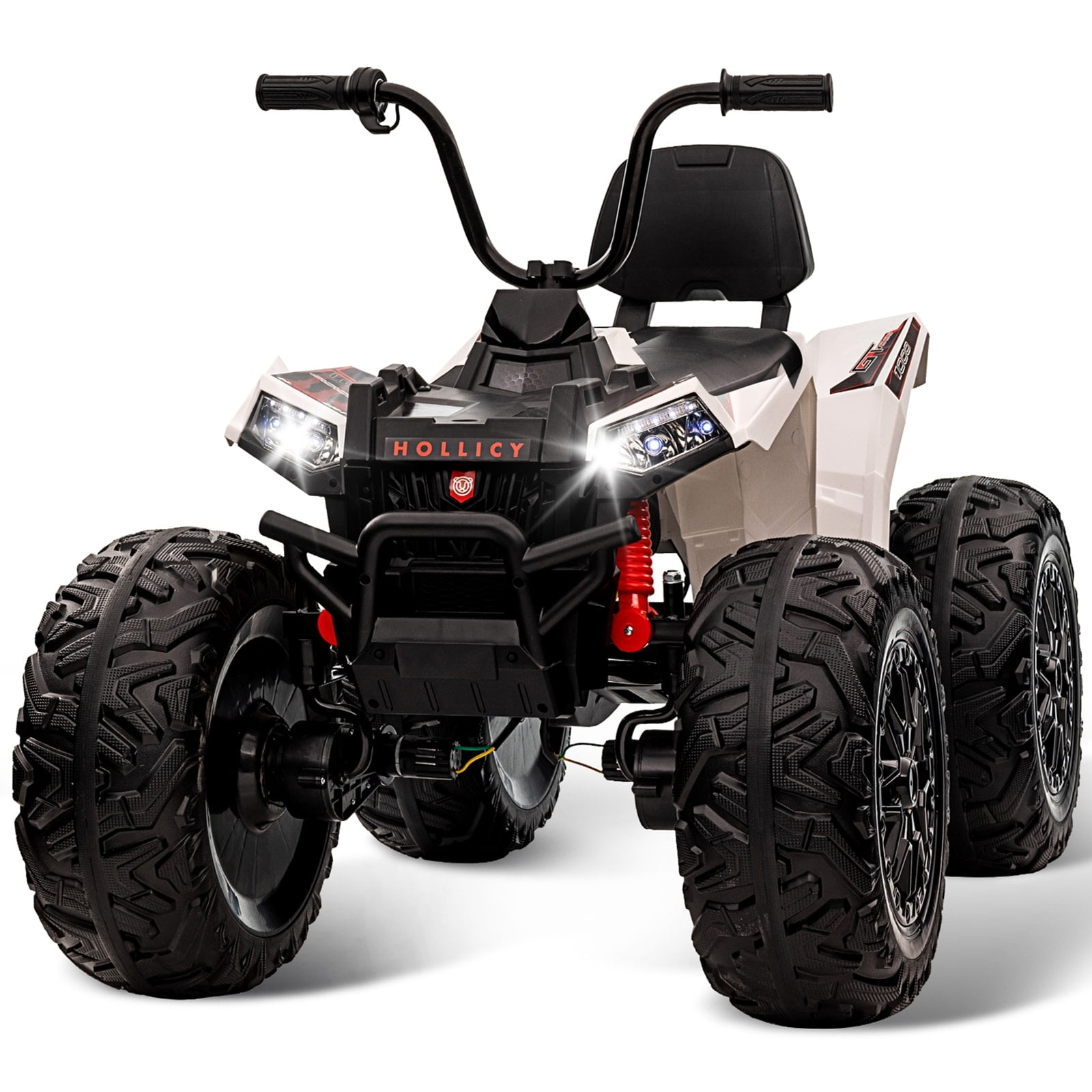 Kids ATV, 24V Ride on Car 4WD Quad Electric Vehicle White - Walmart.com