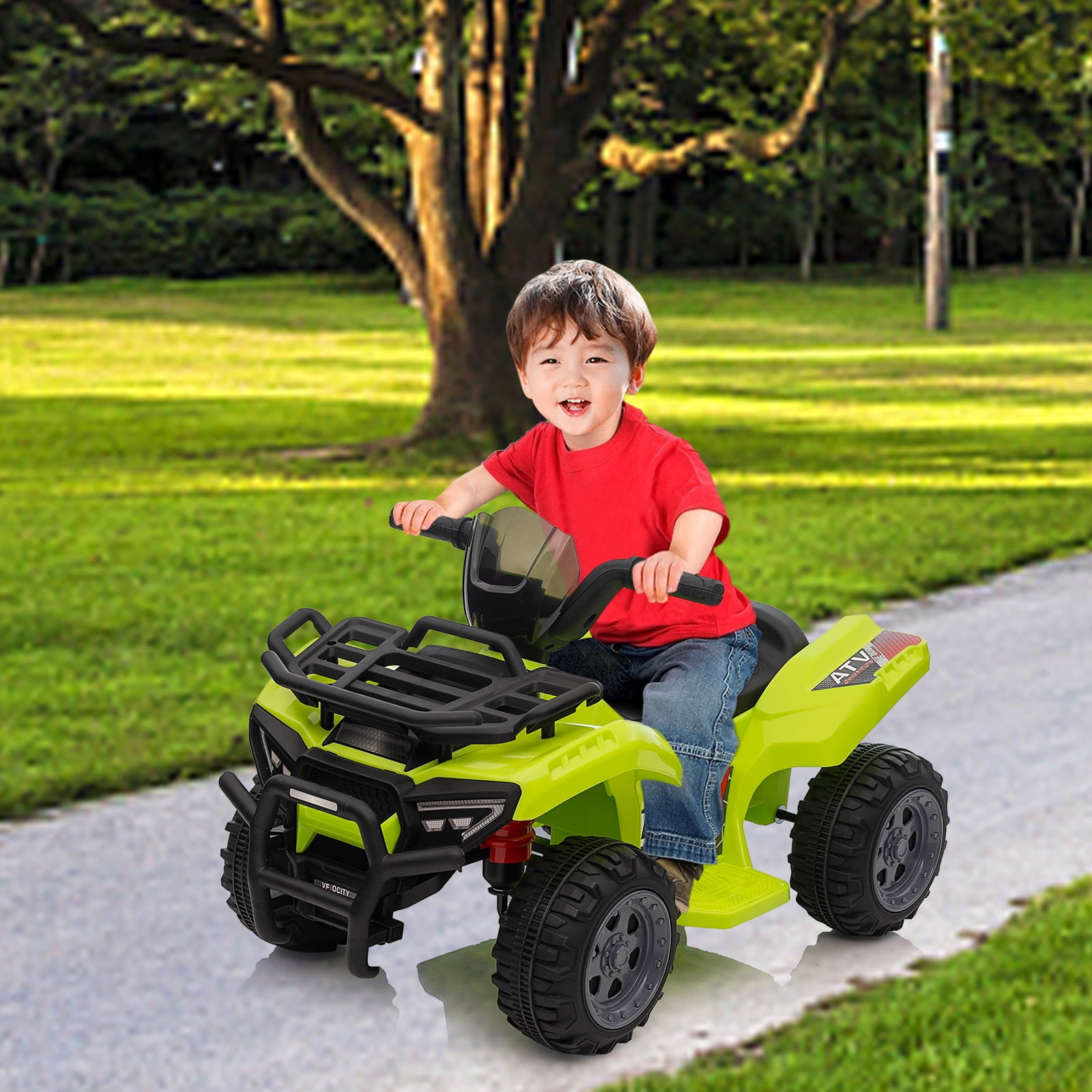 Kids ATV 4 Wheeler, 6V Ride On Toy Car for Toddlers 1-3 Boys & Girls w ...