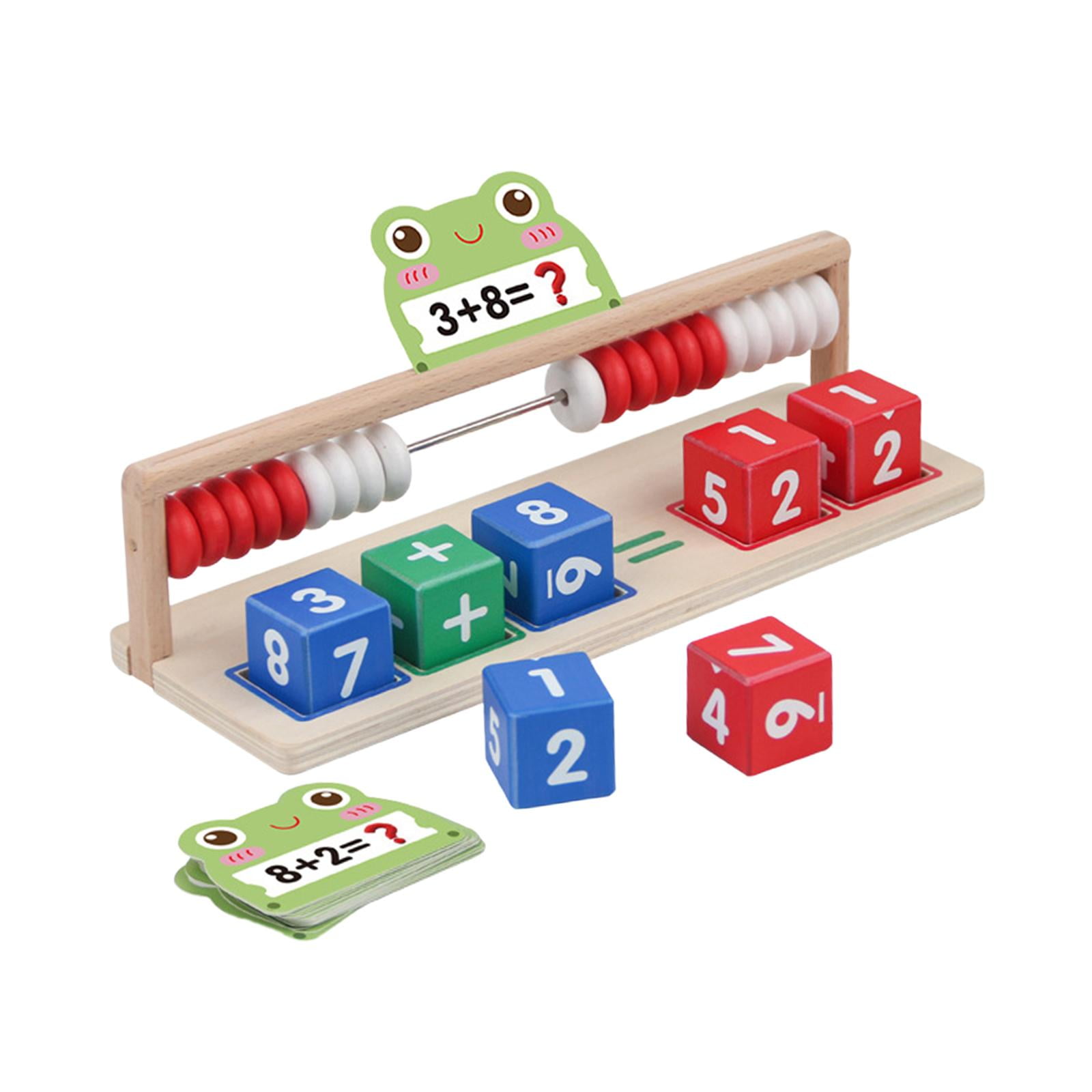 Kids Abacus Counting Frame Math Game Wooden Material for Preschool ...